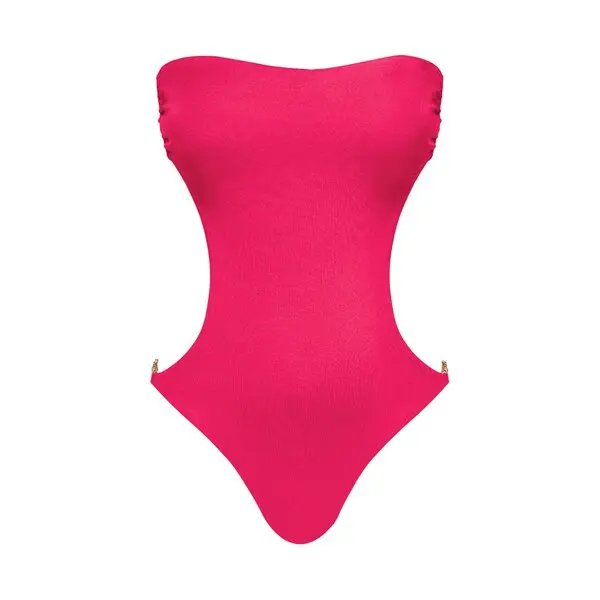 CHERINA BEACHWEAR LLC Priyana Strapless One-piece Swimsuit - Red