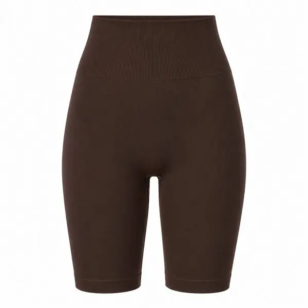 HEART AND SOUL High-waisted Seamless Biker Shorts - Brown