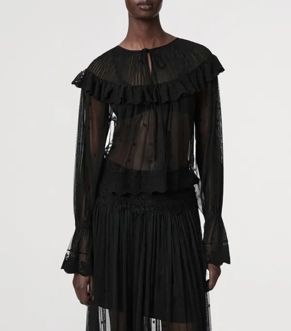 ALLSAINTS Mesh Trixie Blouse