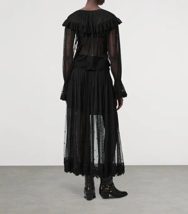 ALLSAINTS Mesh Trixie Blouse
