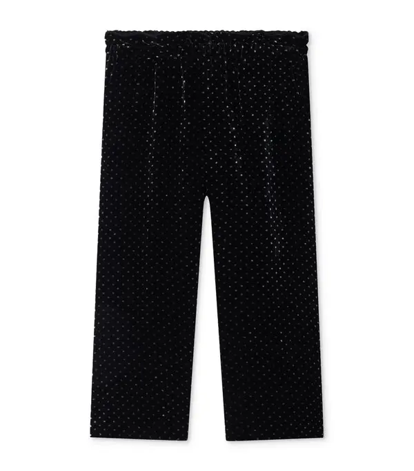 Bonpoint Velvet Glitter Dot Leggings