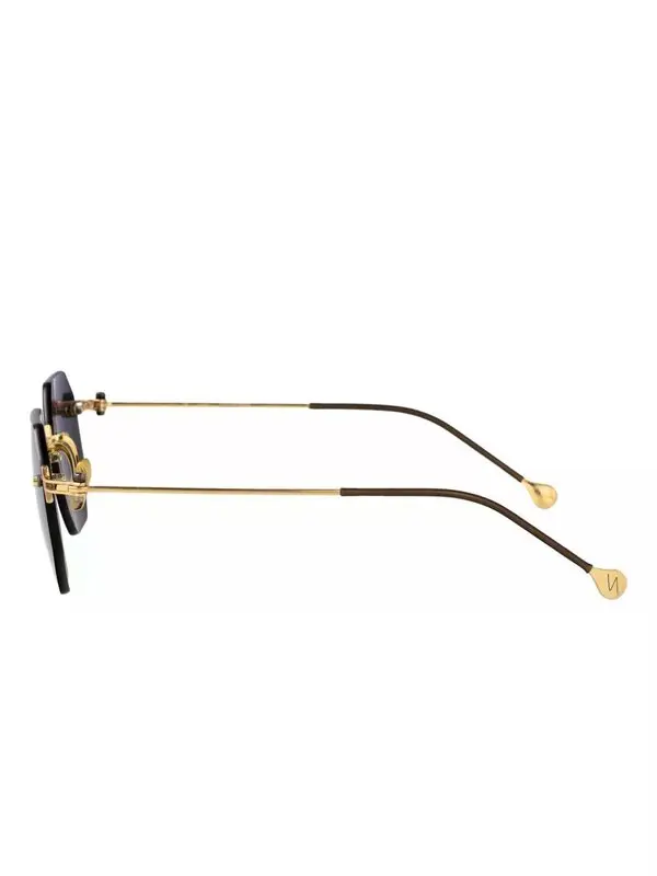 Yohji Yamamoto Geometric Frame Sunglasses