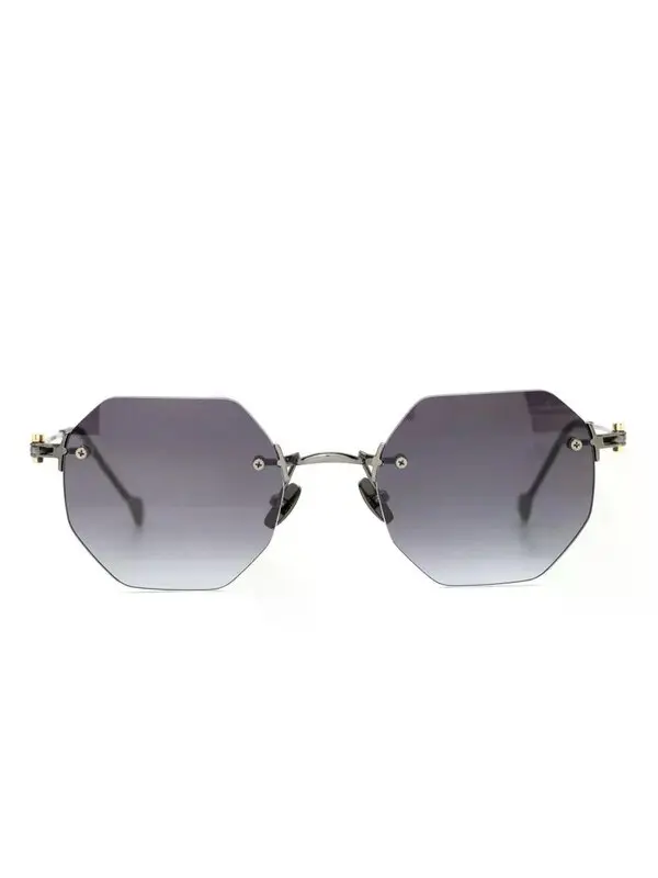 Yohji Yamamoto Octagonal Rimless Sunglasses - Silver