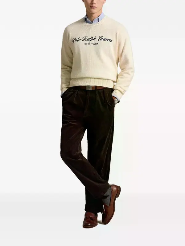 Polo Ralph Lauren Crew Neck Sweater With Embroidered Logo