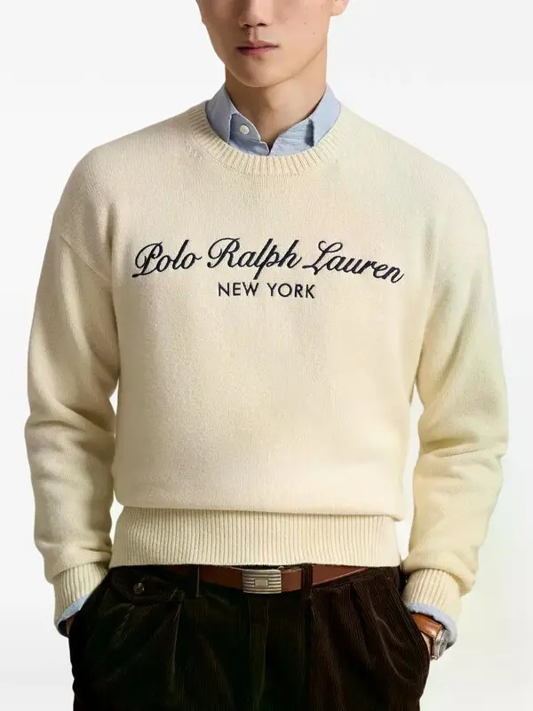 Polo Ralph Lauren Crew Neck Sweater With Embroidered Logo