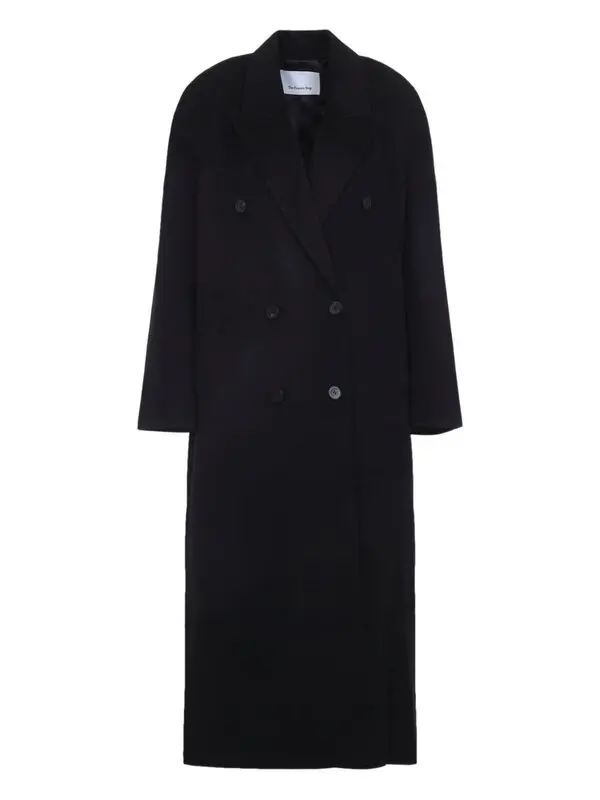 THE FRANKIE SHOP Gaia Wool Double-breasted Coat - Black