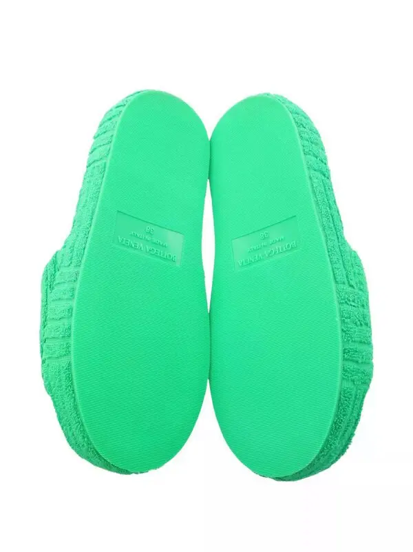 Bottega Veneta Terry Cloth Intrecciato Effect Slippers