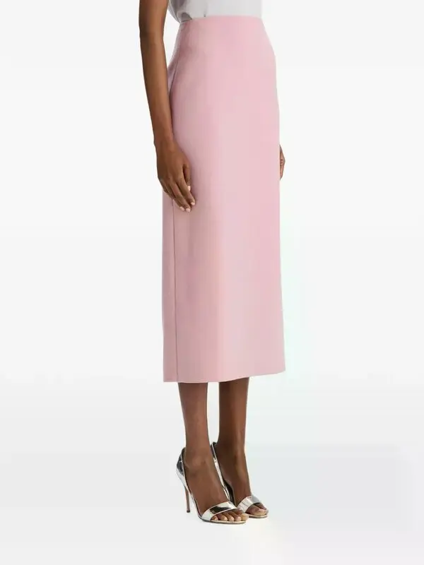 Oscar De La Renta Virgin Wool Pencil Midi Skirt