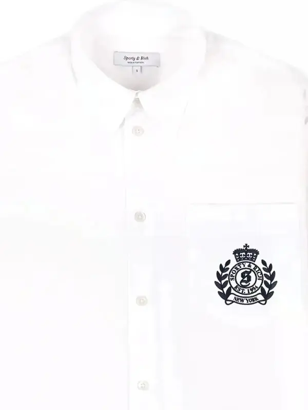 SPORTY & RICH Crest Oversized Shirt