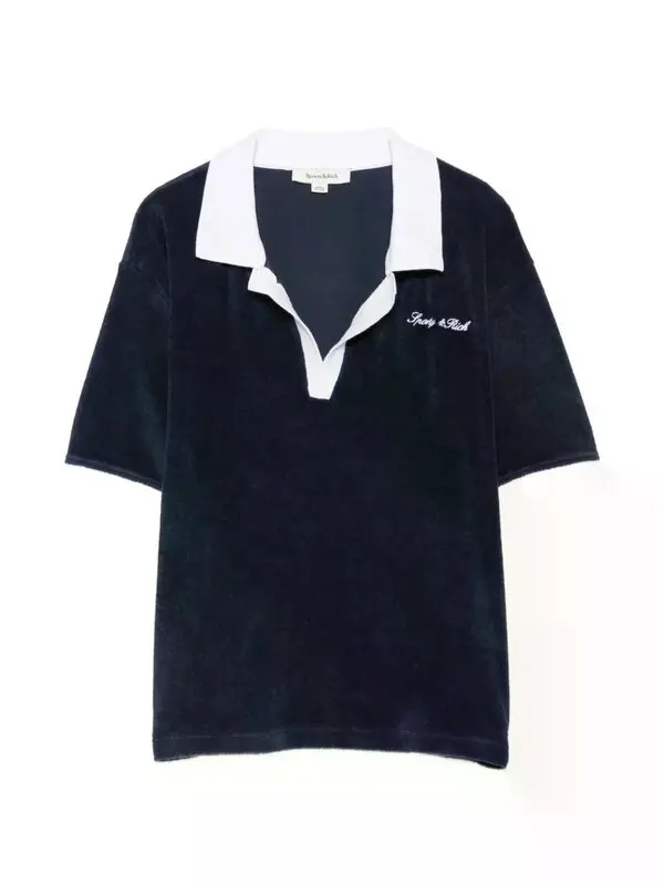 SPORTY & RICH Logo Terry Cloth Top
