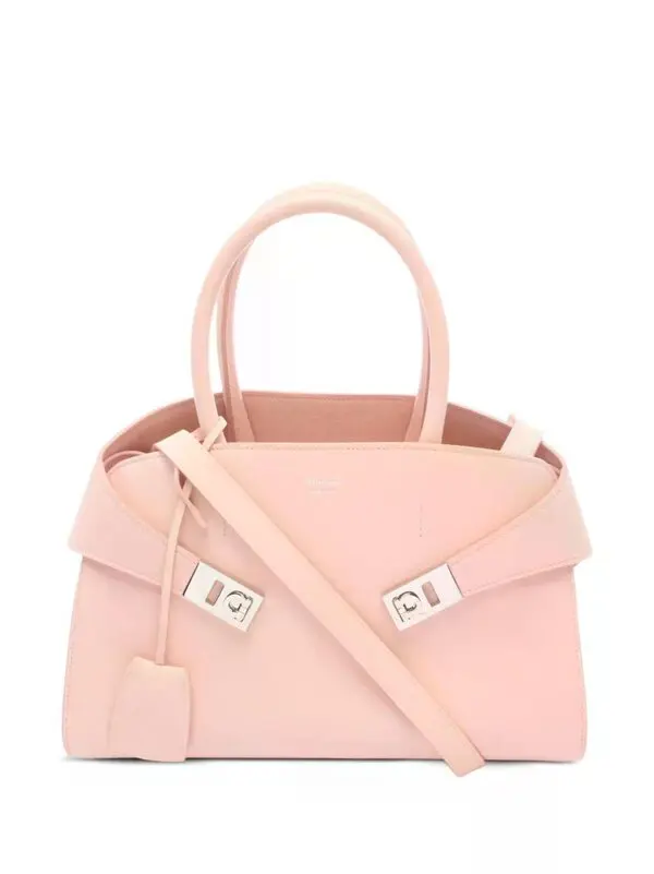 FERRAGAMO Small Leather Tote Bag - Pink