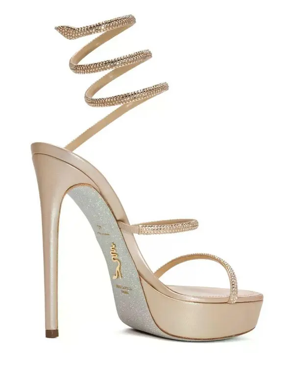 Rene Caovilla 130mm Cleo Crystal-embellished Platform Sandals