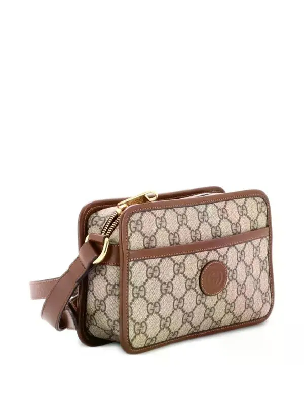 Gucci Gg Coated Canvas Mini Camera Crossbody Bag