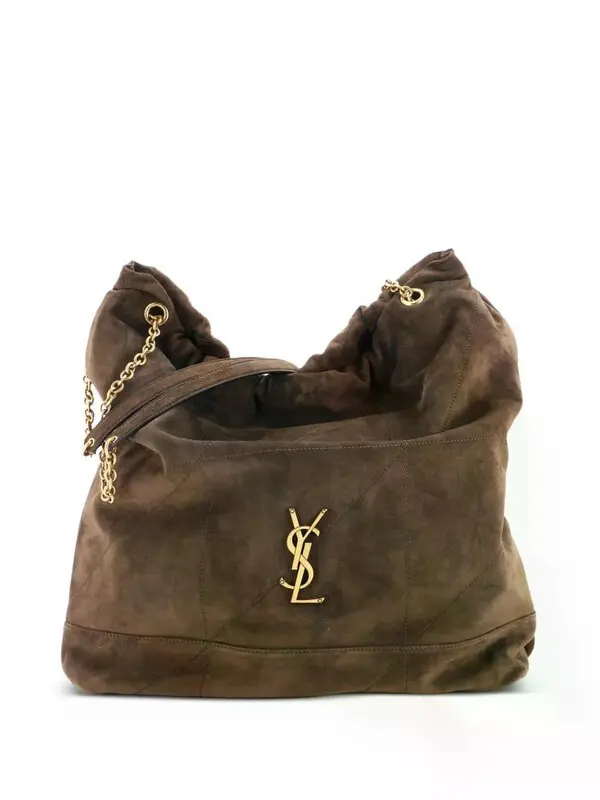 Saint Laurent Jamie 4.3 Pochon Quilted Suede Large Shoulder Bag - Brown