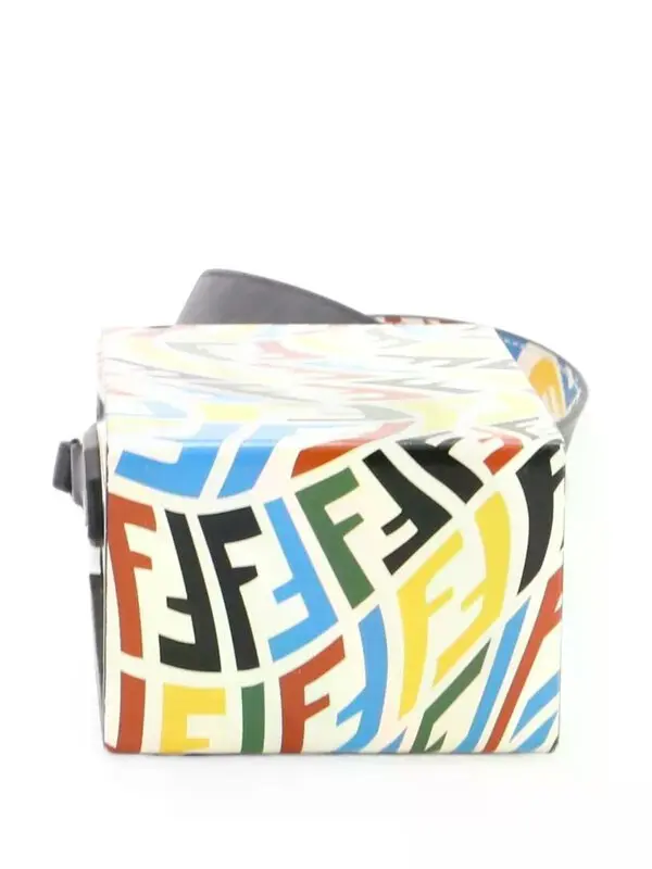 Fendi Vertical Box Vertigo Zucca Leather Crossbody Bag