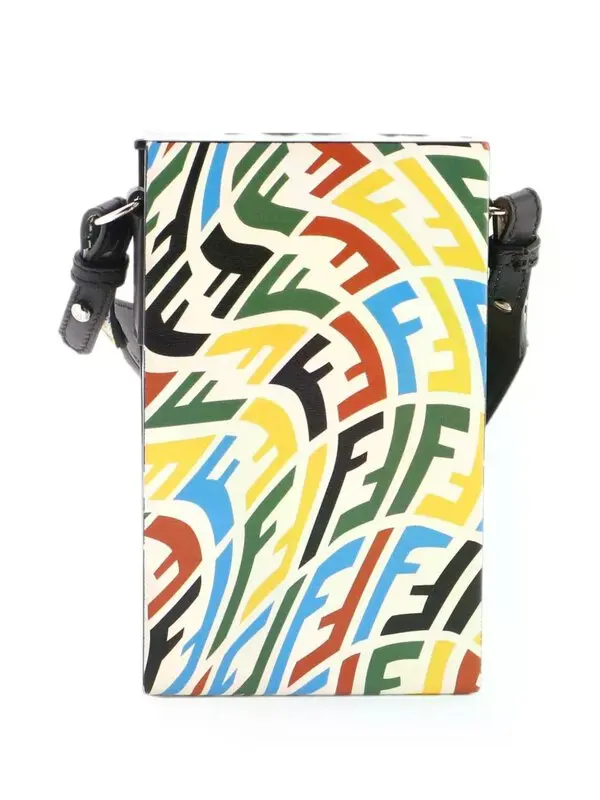 Fendi Vertical Box Vertigo Zucca Leather Crossbody Bag