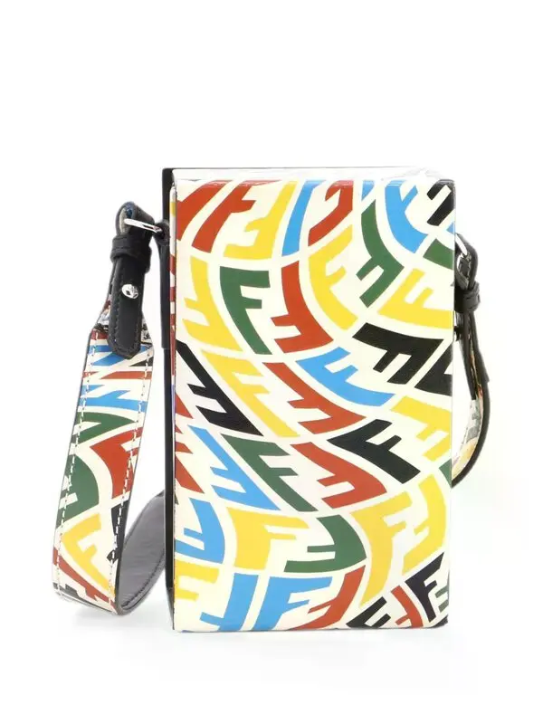 Fendi Vertical Box Vertigo Zucca Leather Crossbody Bag
