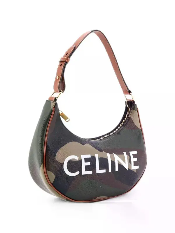 Celine Ava Bag Camouflage Coated Canvas Hobo Bag