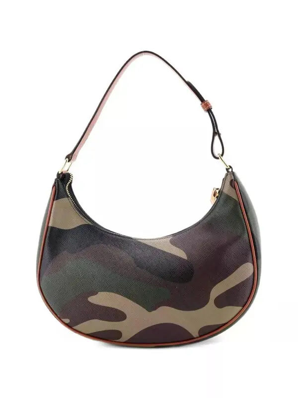 Celine Ava Camouflage Coated Canvas Hobo Bag - Green