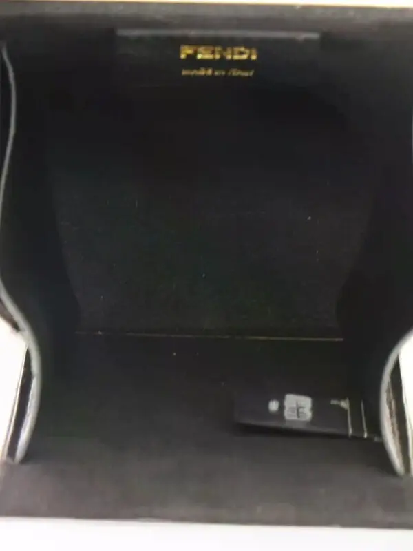Fendi Logo Vertical Box Leather Crossbody Bag