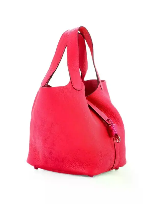 Hermès Picotin Lock Bag Clemence Pm Bucket Bag - Pink
