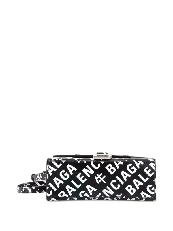 Balenciaga Hourglass Top Handle Bag Printed Leather Xs Satchel