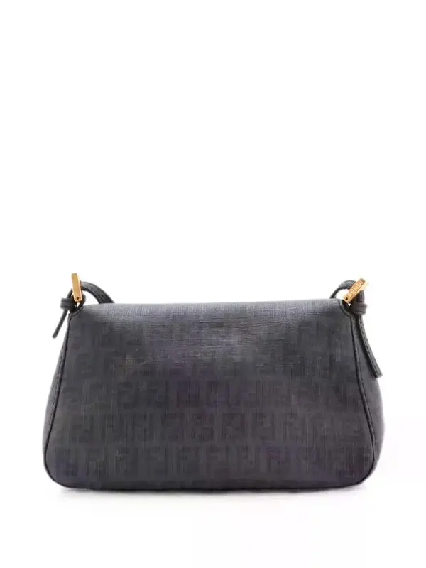 Fendi Mama Forever Baguette Zucchino Coated Canvas Mini Shoulder Bag