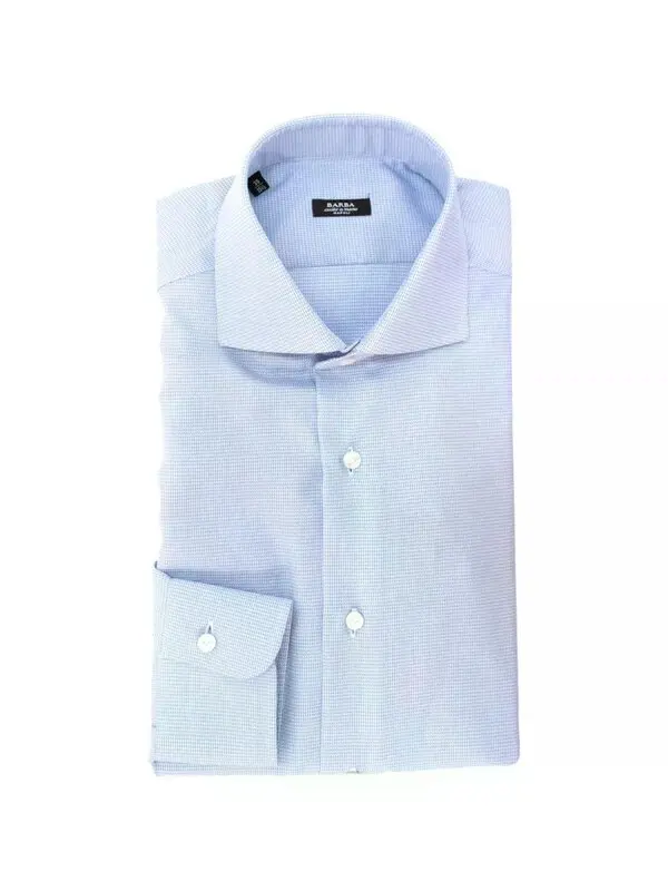 BARBA NAPOLI Micro-pattern Long-sleeve Shirt