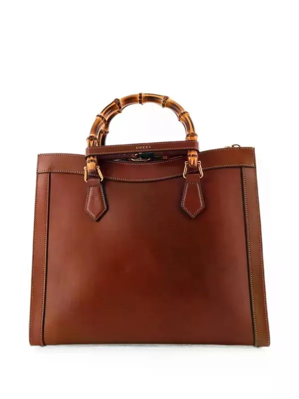 Gucci Diana Nm Logo Bamboo Handle Tote
