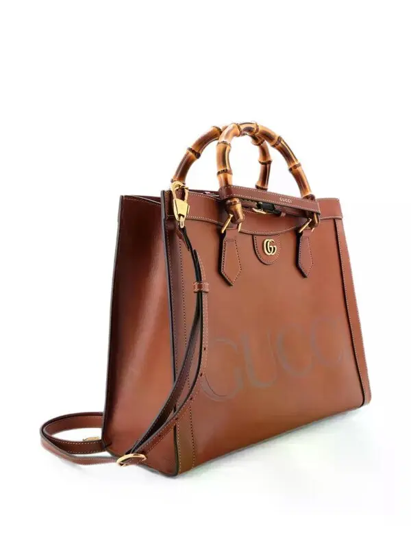 Gucci Diana Nm Logo Bamboo Handle Tote