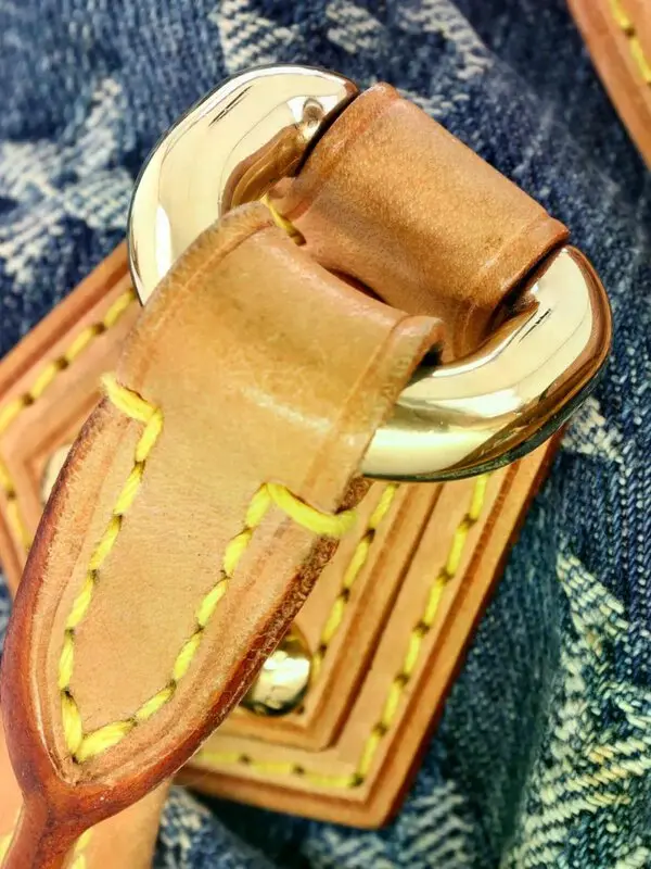 LOUIS VUITTON Monogram Denim Satchel Handbag