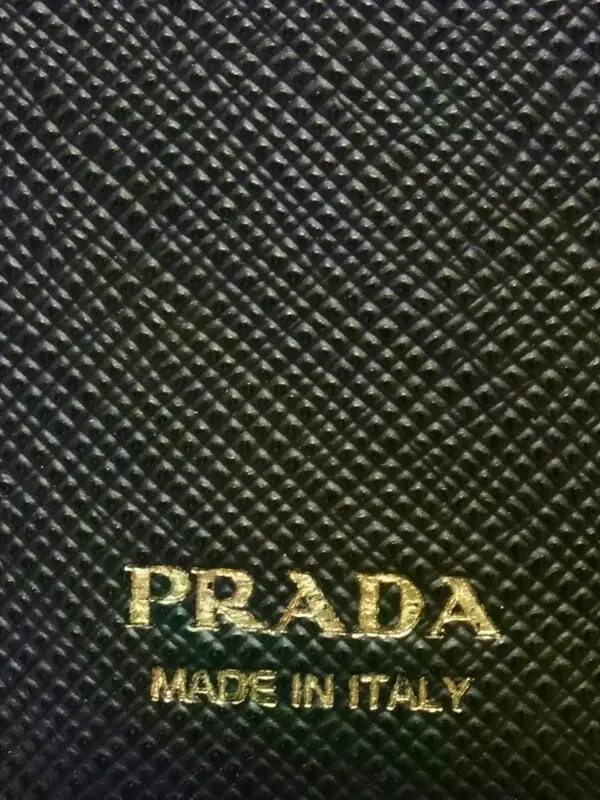 Prada 2010s Saffiano Triang Trifold Wallet