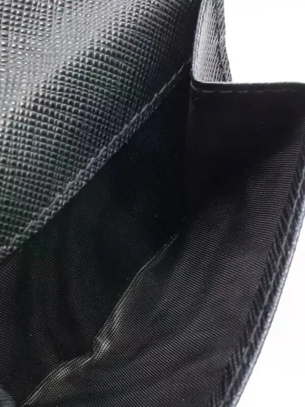 Prada 2010s Saffiano Triang Trifold Wallet