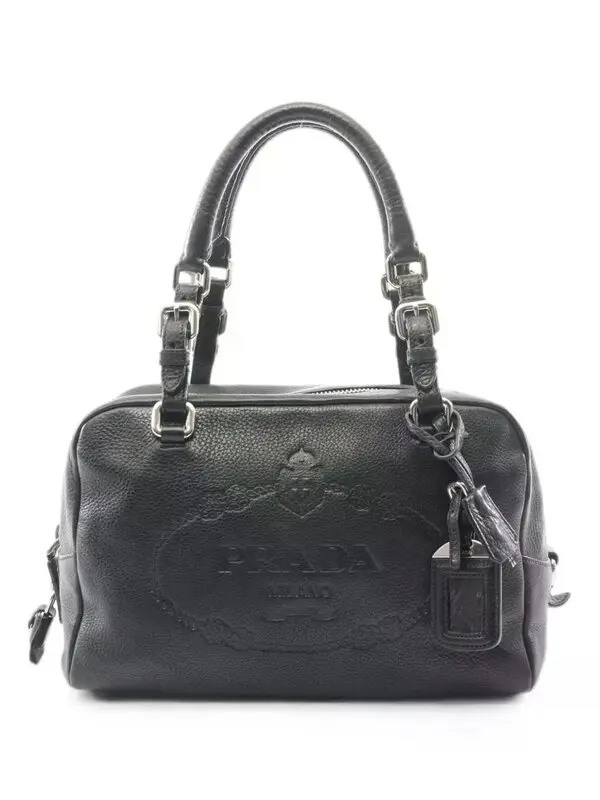 Prada Vitello Daino Handbag - Black