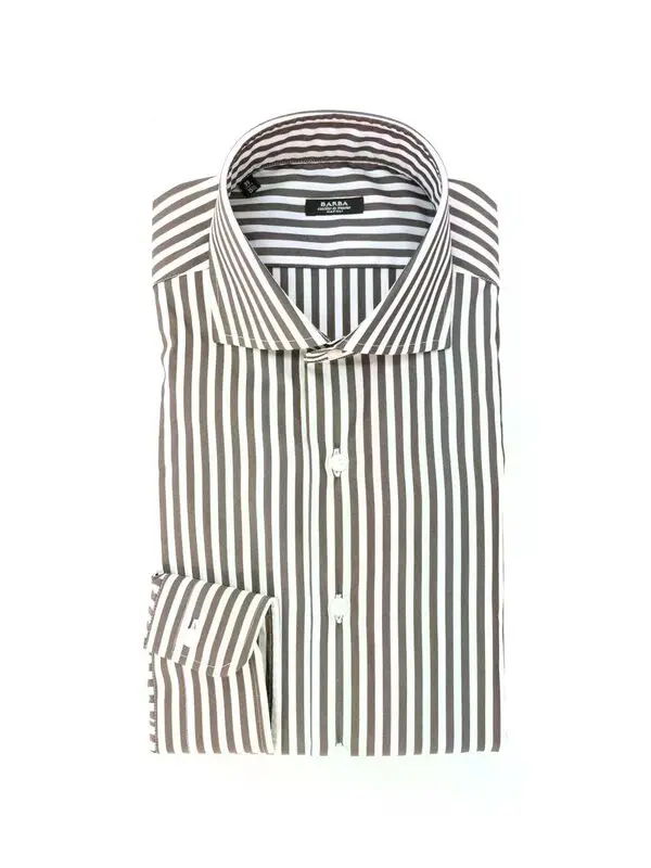 BARBA NAPOLI Striped-pattern Spread-collar Shirt