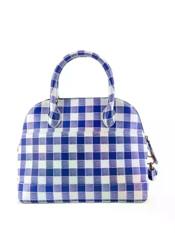Balenciaga Logo Ville Bag Printed Leather Small Satchel - Blue