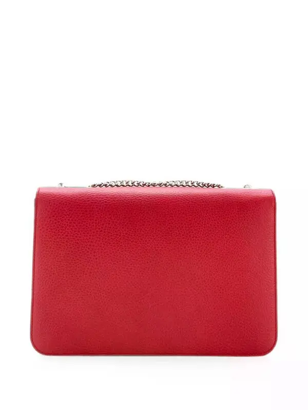 Gucci Interlocking Leather Medium Shoulder Bag - Red