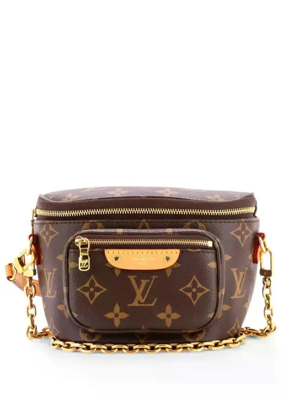 LOUIS VUITTON Bum Bag Monogram Canvas Mini Belt Bag - Brown