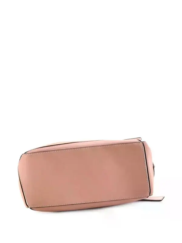 Loewe Puzzle Bag Leather And Suede Satchel - Pink