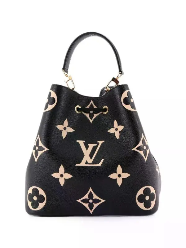 LOUIS VUITTON Neonoe Handbag Bicolor Monogram Empreinte Giant Mm Bucket Bag - Black