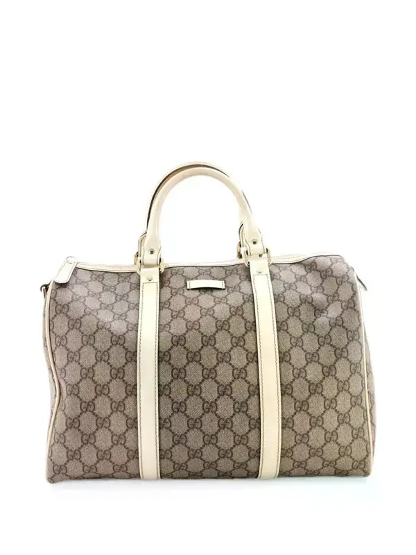 Gucci Gg Coated Canvas Medium Satchel Bag - Neutrals