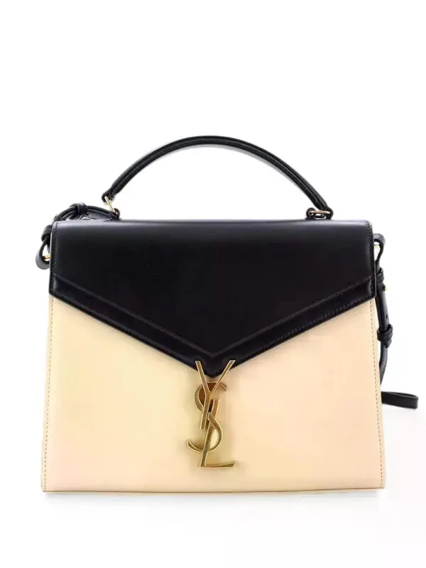 Saint Laurent Cassandra Top Handle Bag Leather Medium Satchel