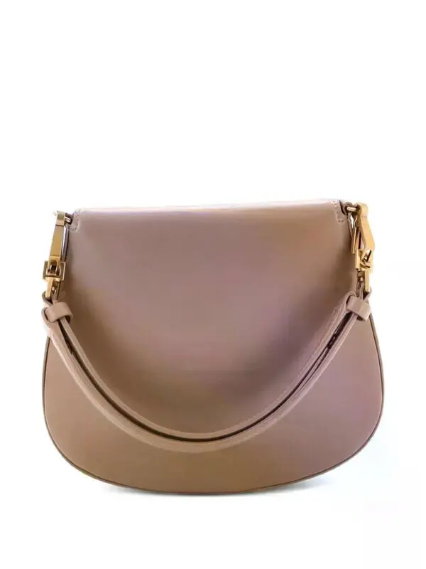Saint Laurent Leather Mini Satchel With Top Handle - Neutrals