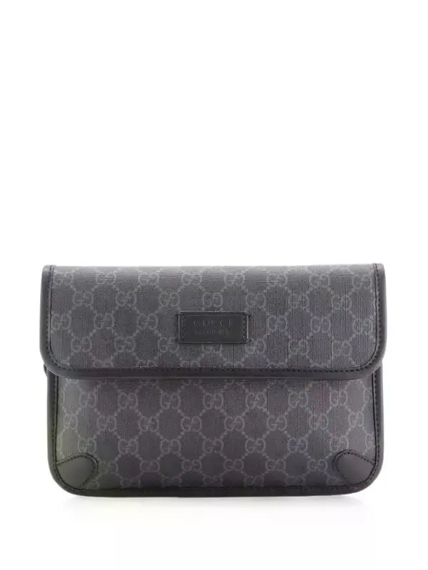 Gucci Gg Coated Canvas Belt Bag - Black