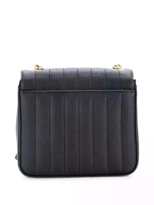 Saint Laurent Vicky Vertical Quilted Grainy Leather Medium Crossbody Bag