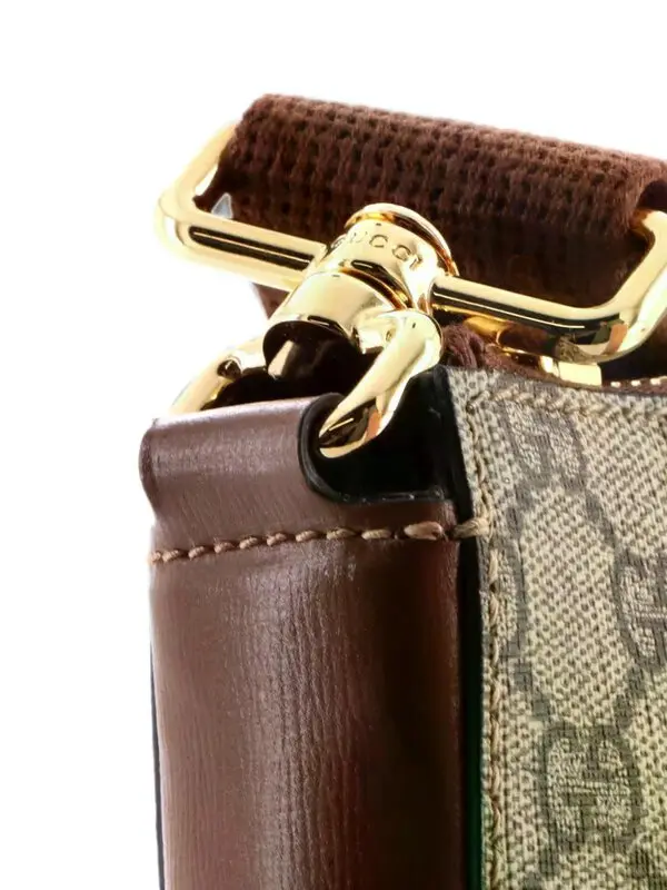 Gucci Interlocking G Patch Gg Coated Canvas Small Messenger Bag