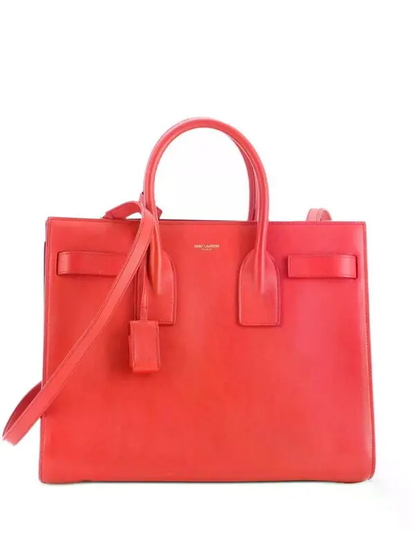 Saint Laurent Sac De Jour Nm Leather Small Tote Bag - Red