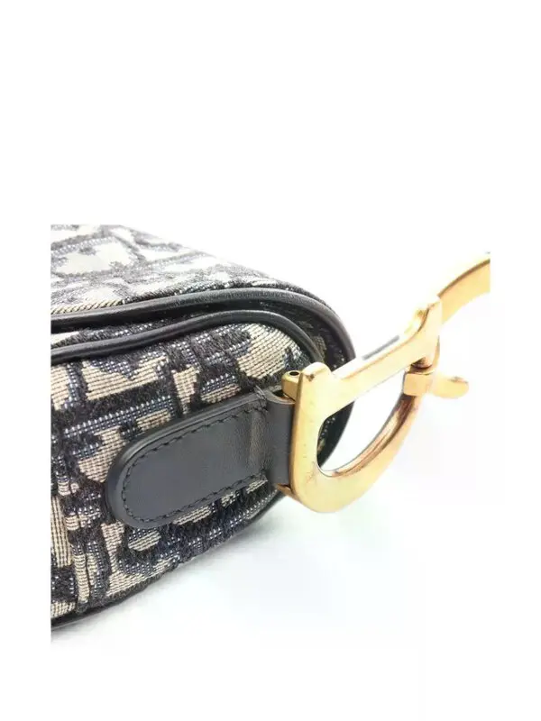 Dior 2010s Saddle Oblique Jacquard Shoulder Bag - Neutrals