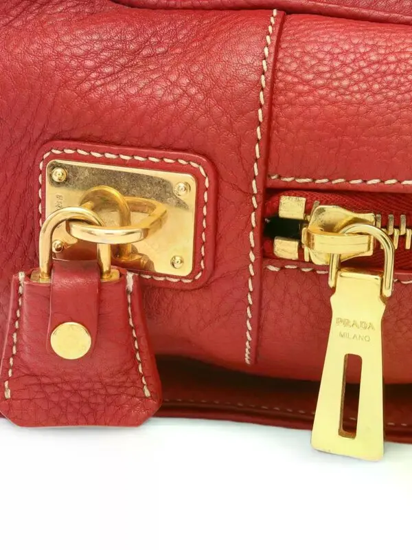 Prada 2010s Mini Logo-plaque Tote Bag