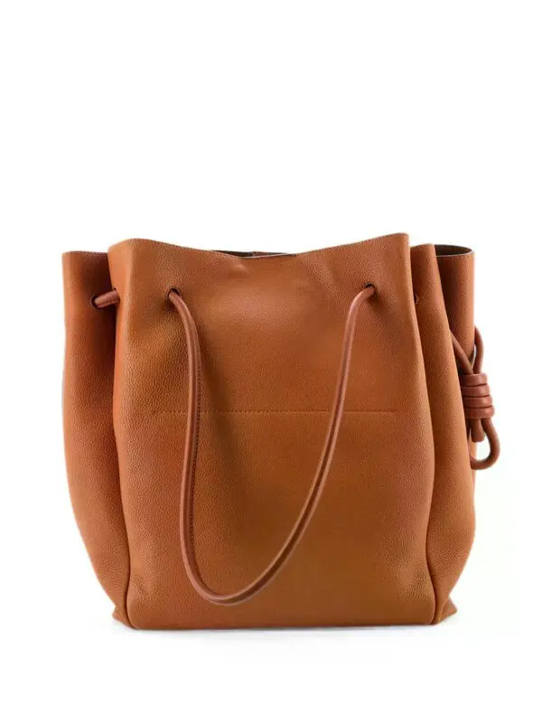 Loewe Flamenco Knot Leather Large Tote Bag